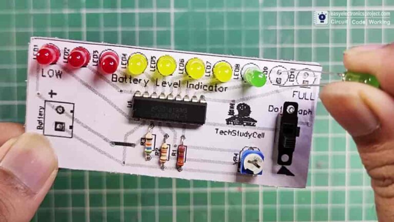 Battery Level Indicator circuit with LM3915 - 9V or 12V Battery
