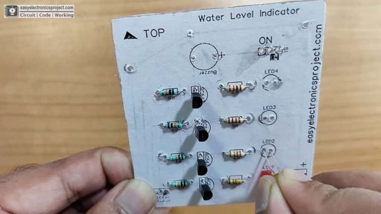 Simple Water Level Indicator with Buzzer - Electronics Projects 2025