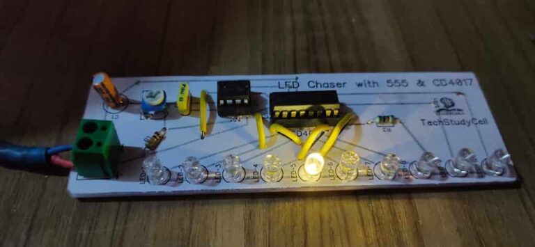 LED chaser lights with 555 timer - Electronics Projects 2021