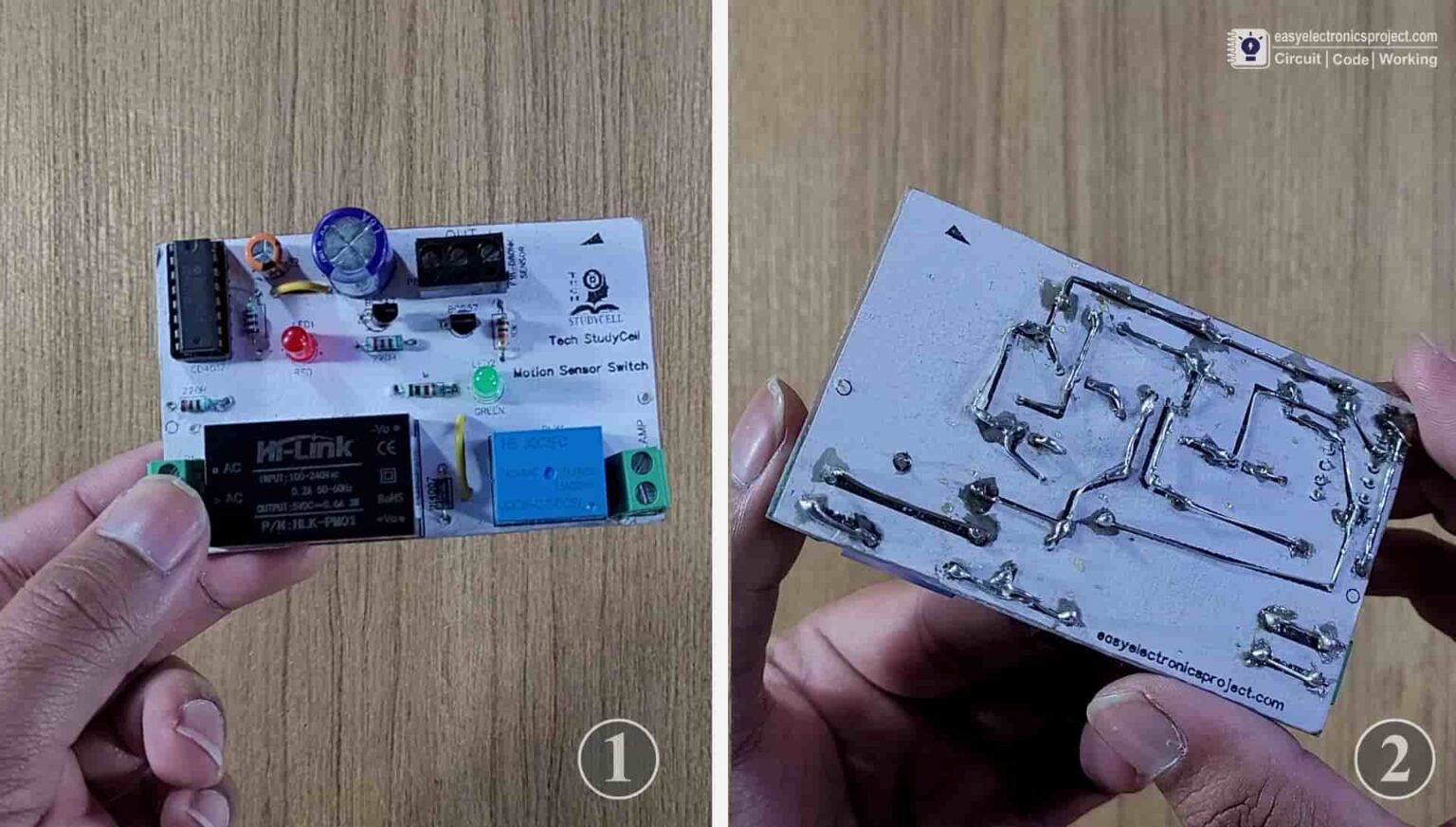Motion Sensor Light using IR Proximity Sensor & CD4017