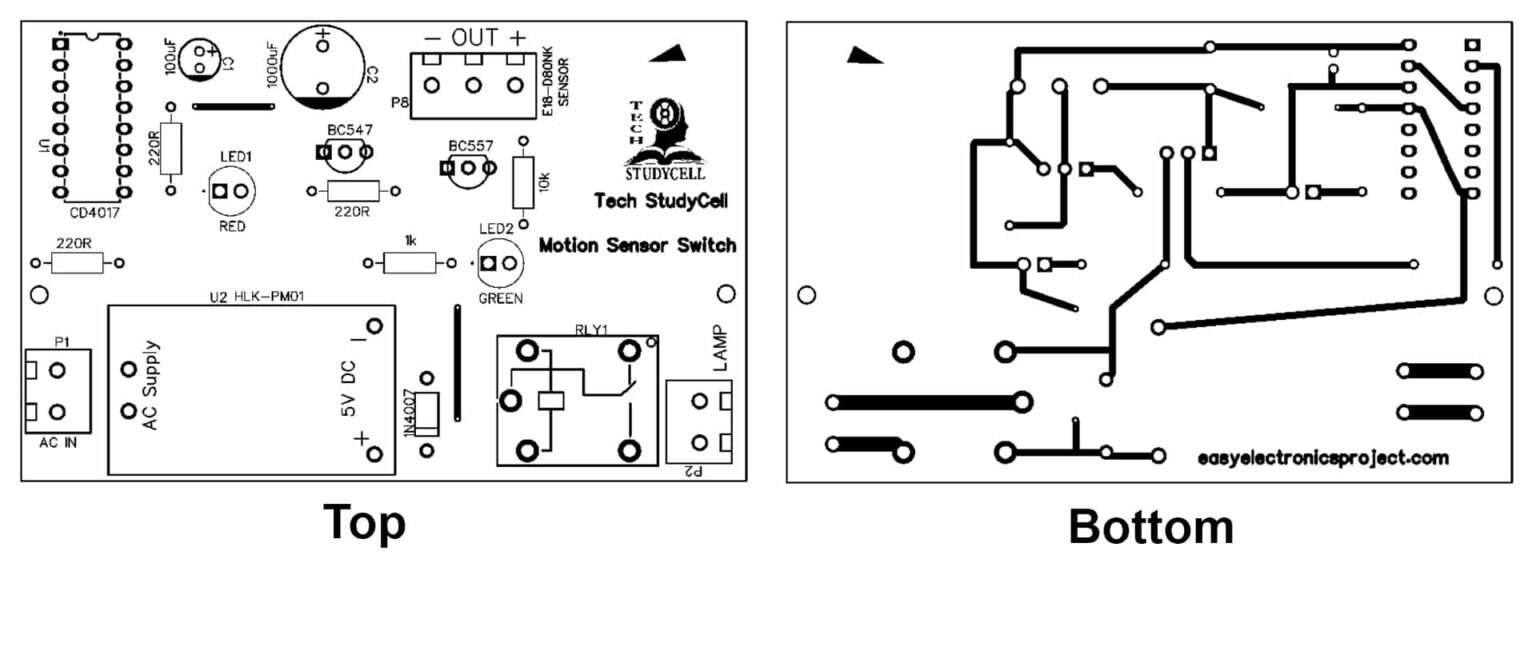 Motion Sensor Light using IR Proximity Sensor & CD4017